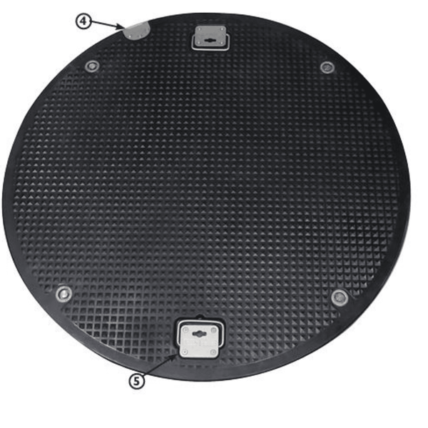 Round Manhole, Composite Lid, 20" x 18", Lay-In, Black - Enviro Design ...