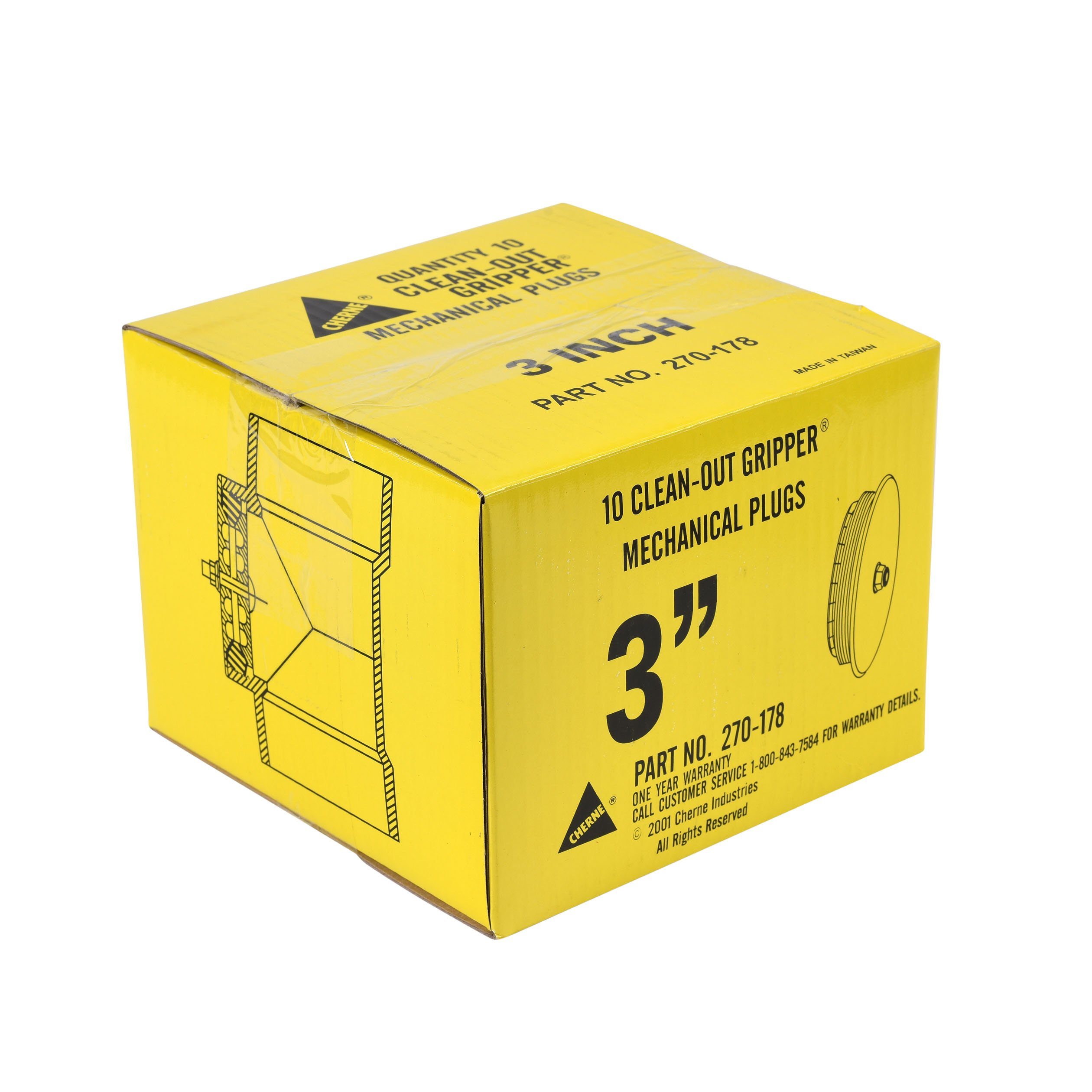 Cherne 3" Clean-Out Gripper ® Plug, 17 PSI - Enviro Design Products