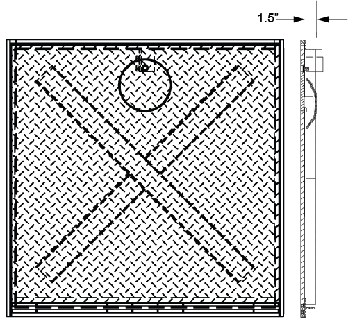 Square Manhole Cover, Vault 48"x 48"x24", Hinged Lift Assist - Enviro ...