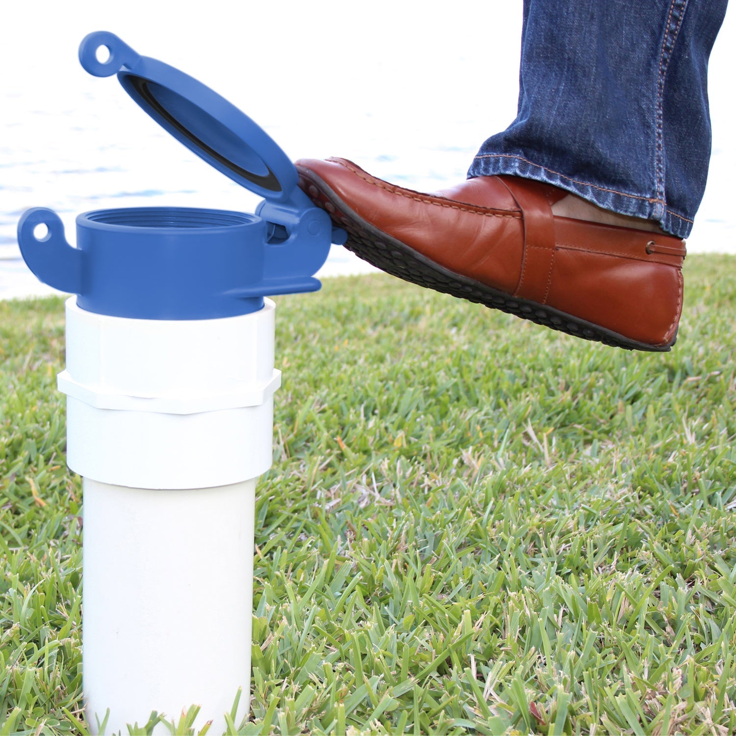 Enviro Design Products: FootLoose RV Site Sewer Cap, 4" Blue Male ...