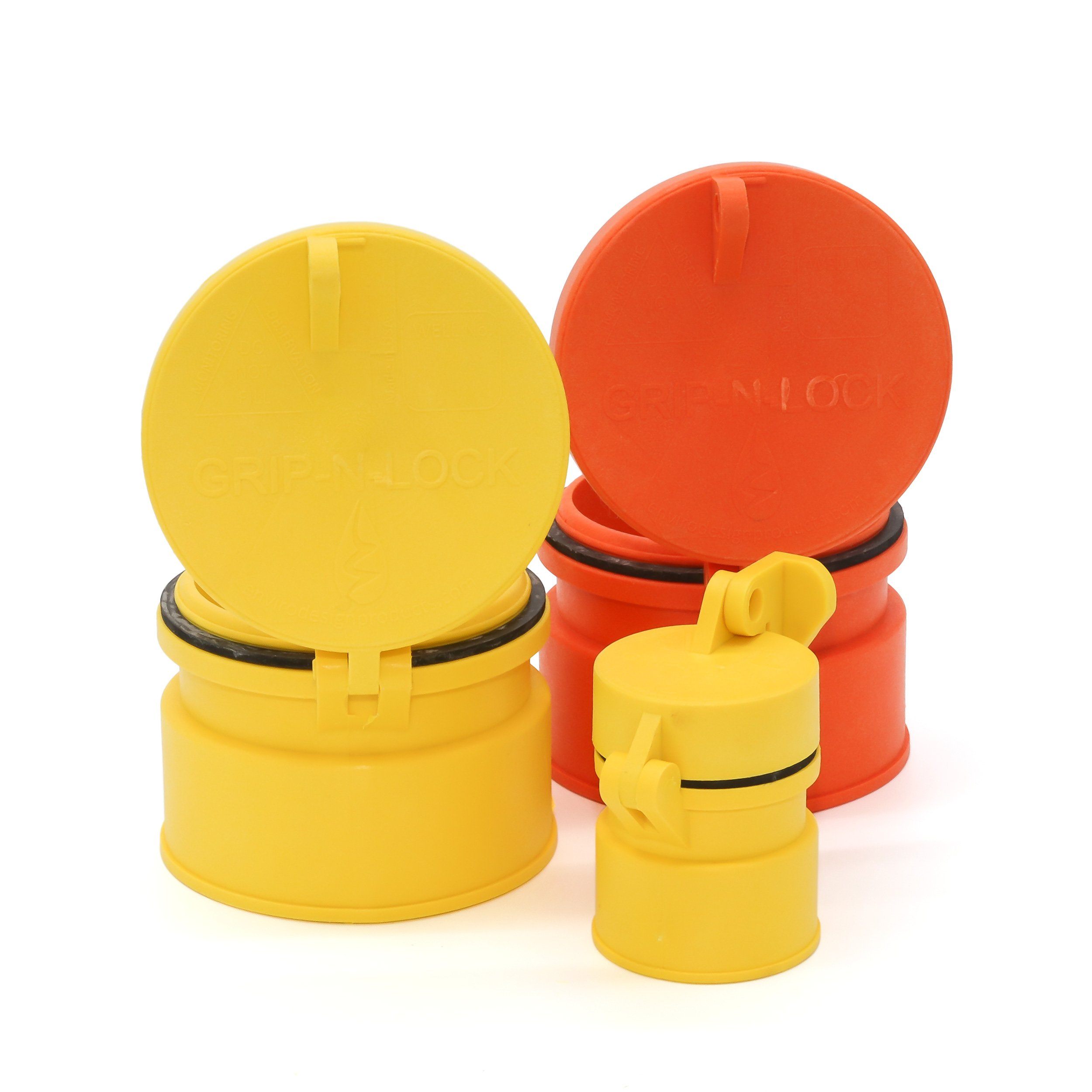 Enviro Design Products: Grip-N-Lock Well monitoring Cap, 4" Yellow ...