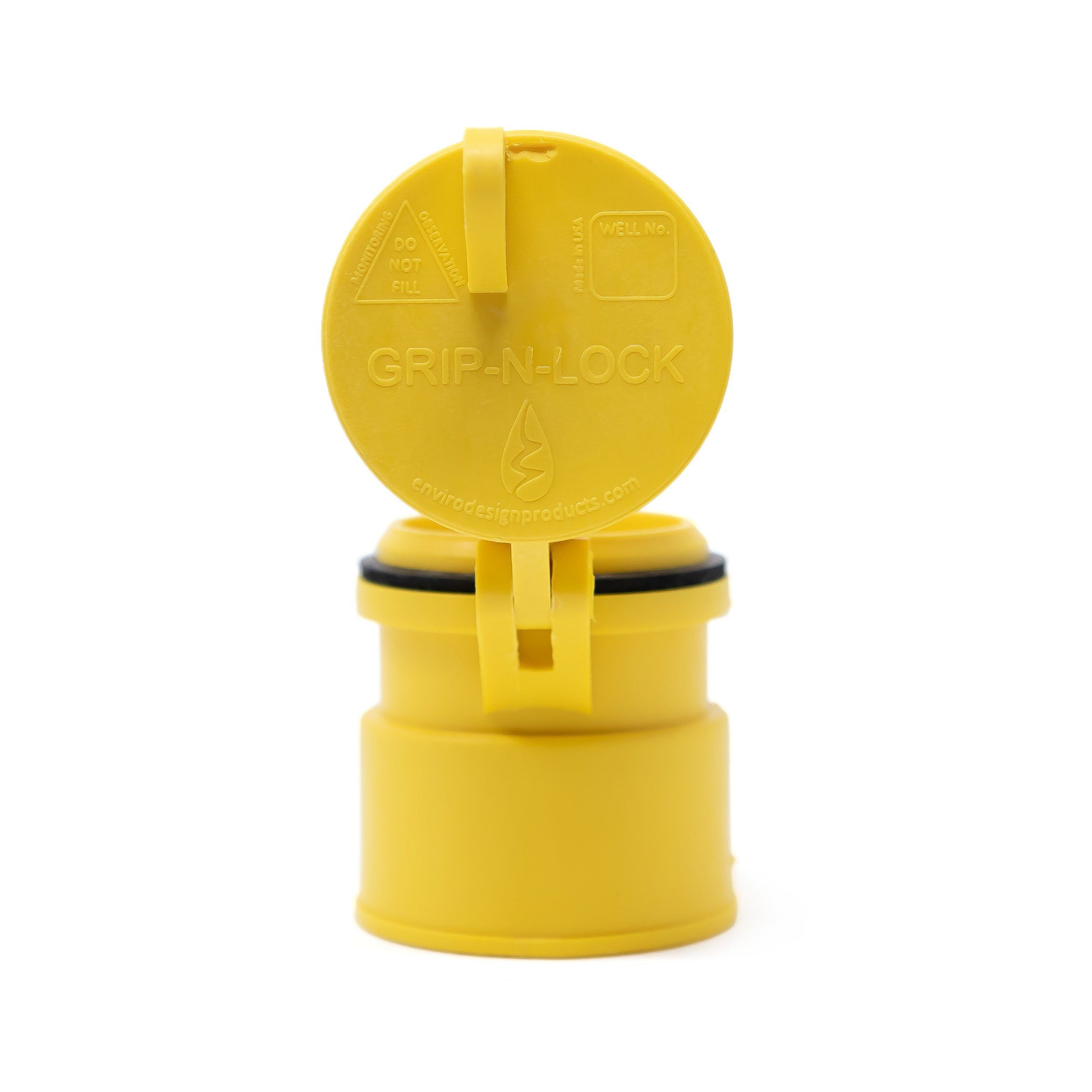 Enviro Design Products: Grip-N-Lock Well monitoring Cap, 2" Yellow ...