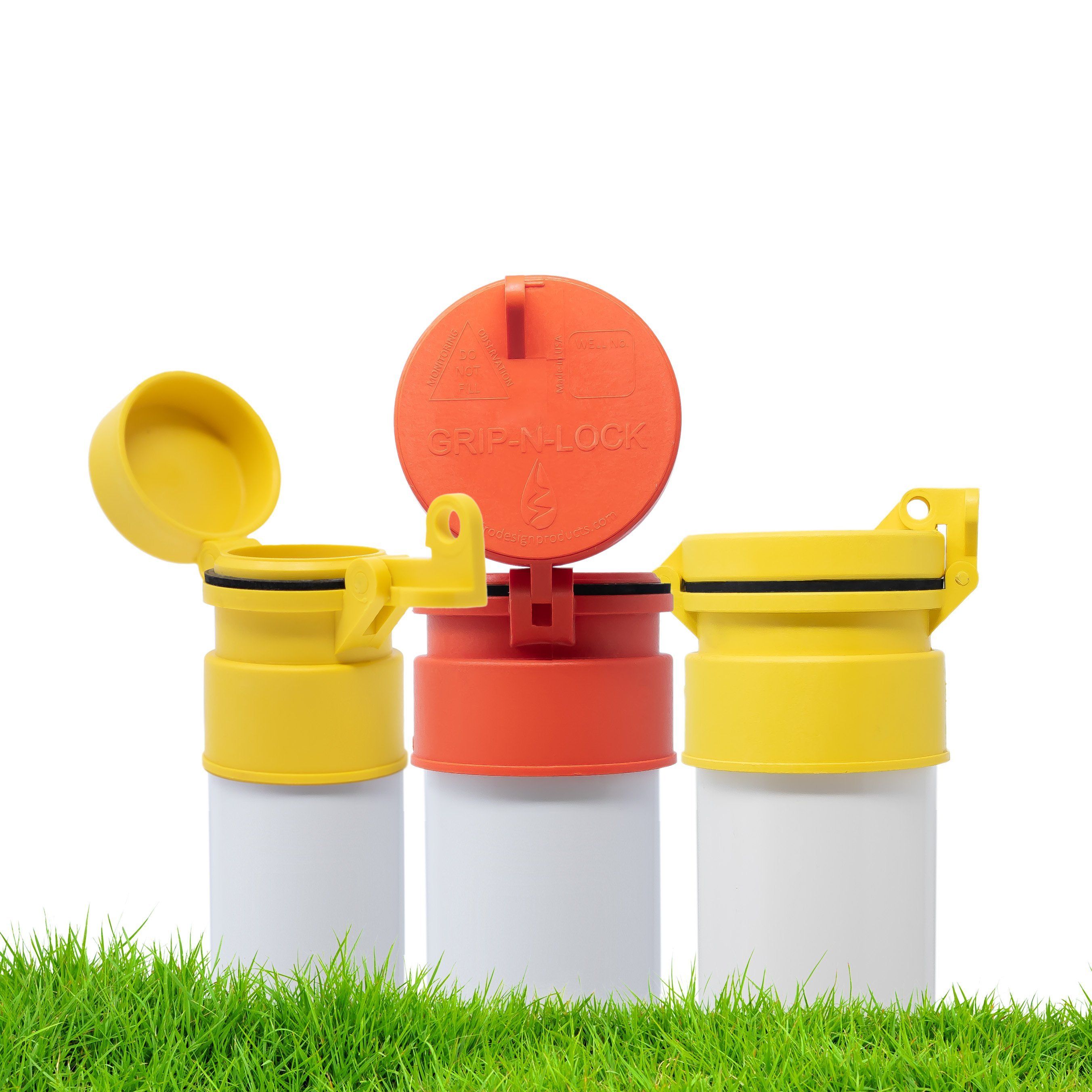 Enviro Design Products: Grip-N-Lock Well monitoring Cap, 4" Orange ...