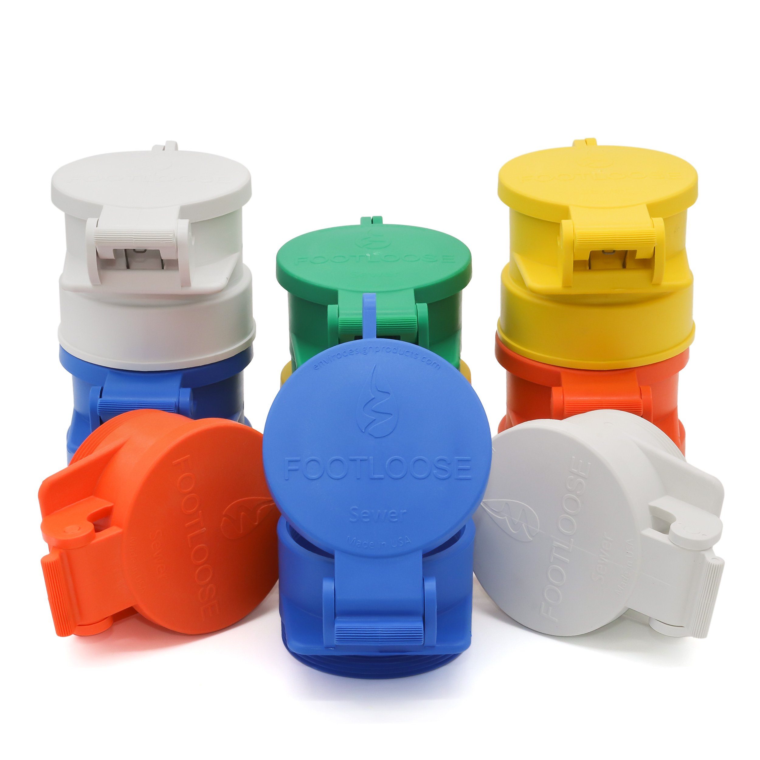 Enviro Design Products: FootLoose RV Site Sewer Cap, 4" Green Female ...