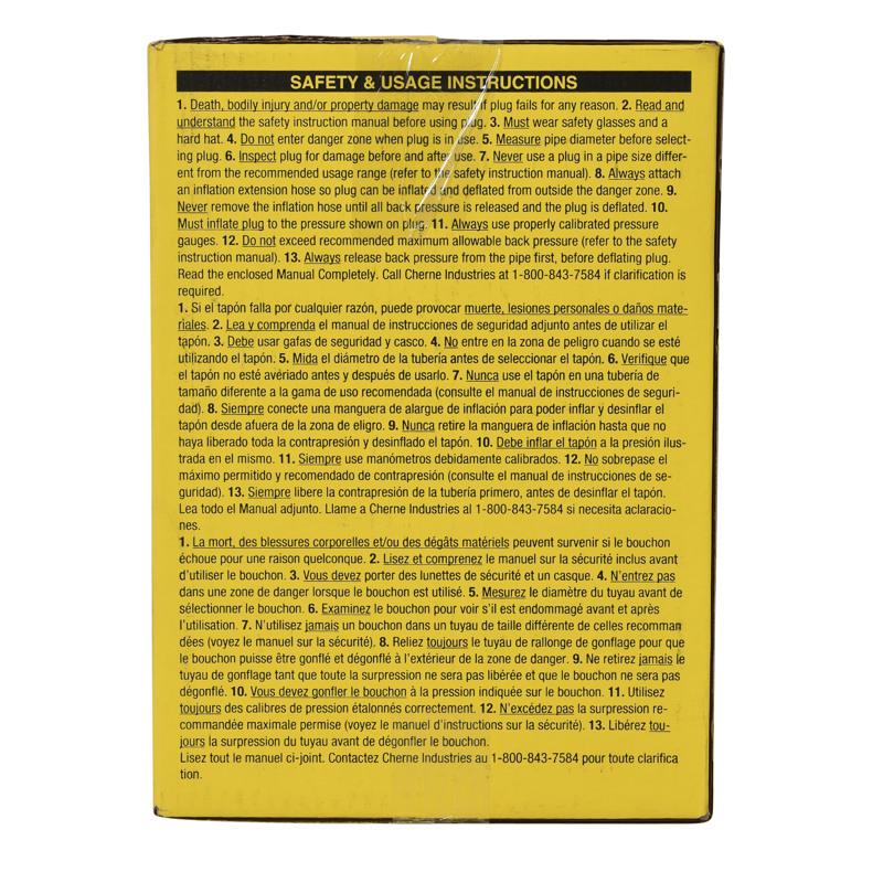 Cherne ® 12 in. Single-Size Underground Test-Ball ® Plug - Enviro ...