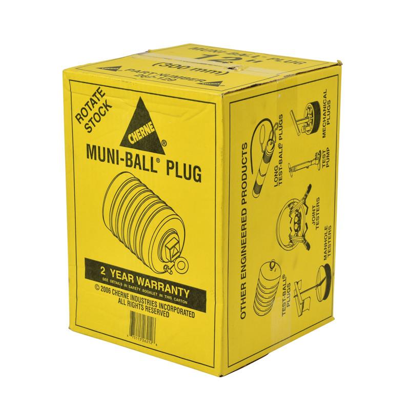Cherne ® 12 in. Muni-Ball ® Plug, 3 in. Bypass - Enviro Design Products