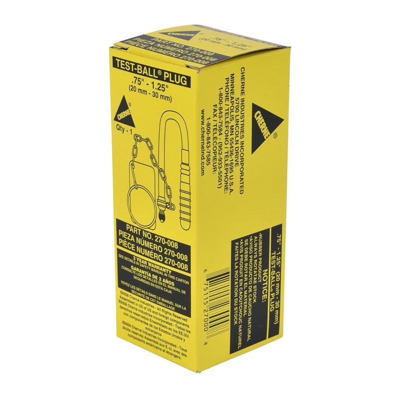 Cherne ® 3/4"-1-1/4" Single-Size Plumbing Test-Ball ® Plug - Enviro ...