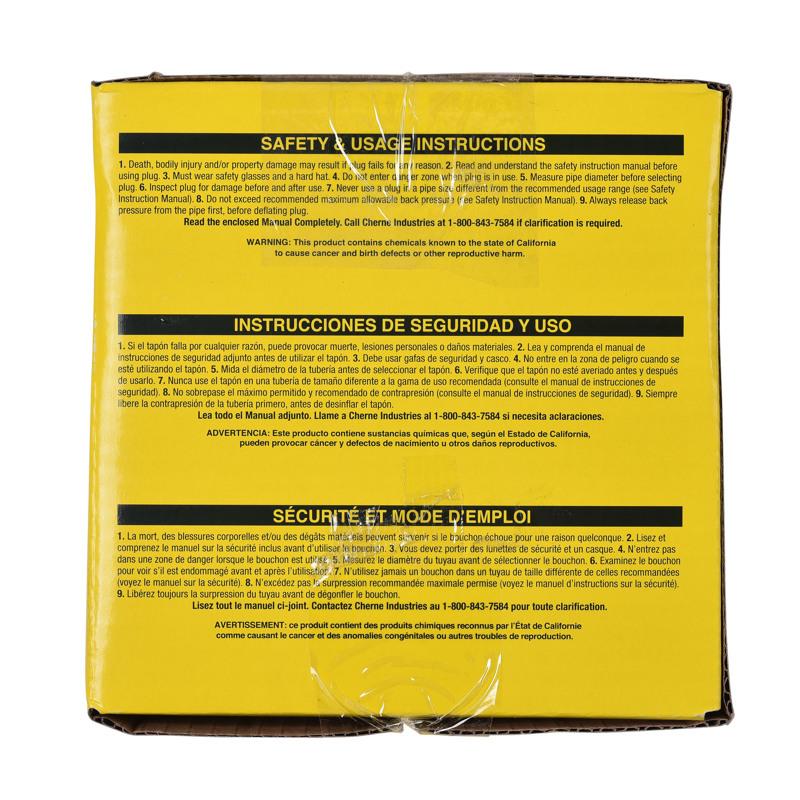 Cherne ® 4" End-of-Pipe Gripper ® Plug, 17 PSI - 40 ft. - Enviro Design ...