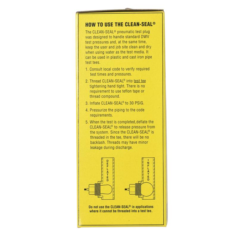 Cherne 1-1/2" Clean-Seal Plug 30 PSI - Enviro Design Products